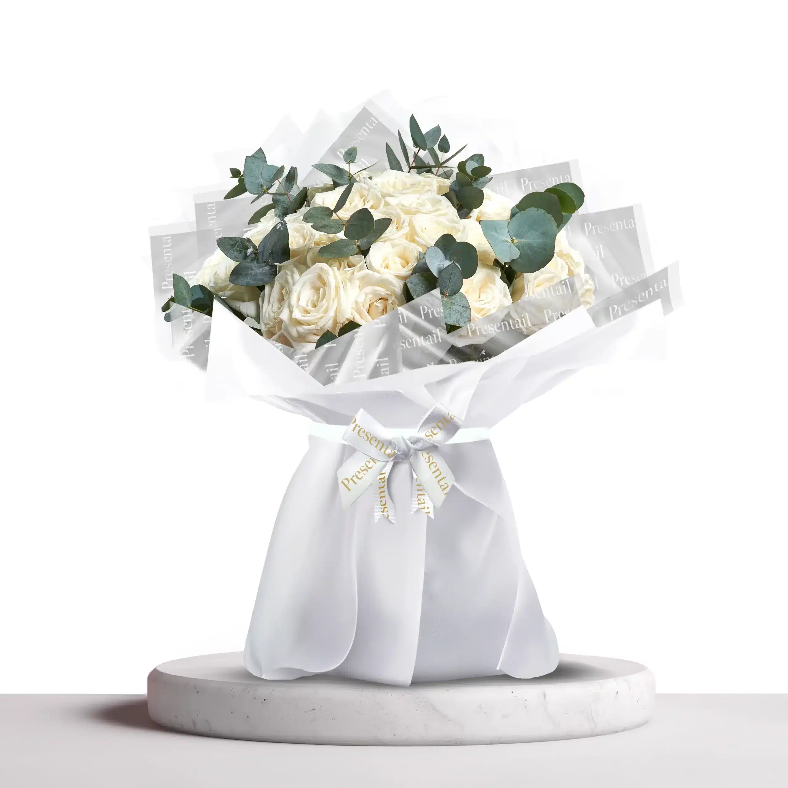 50 White Roses Arrangement - Abu Dhabi
